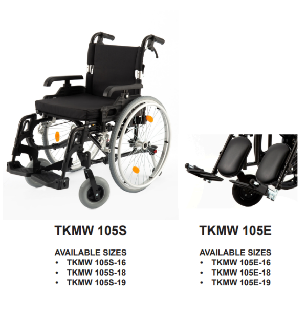 Manual Wheelchair TCE MW-105 – Total Care Essentials